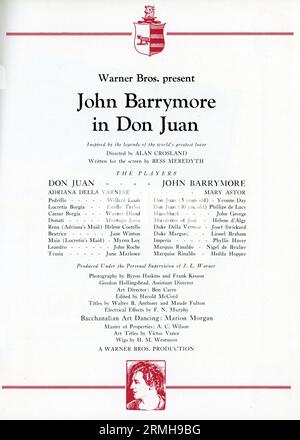 John Barrymore in 'Don Juan', 1926 Stock Photo - Alamy