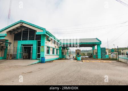The Belizean border crossing station at the land border with Guatemala ...