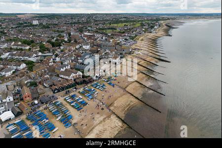Whitstable Seafront with Traditional Clapboard Houses and Shingle Beach ...
