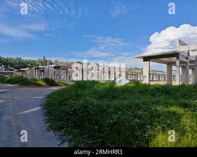 scene of new housing scheme under construction Stock Photo - Alamy
