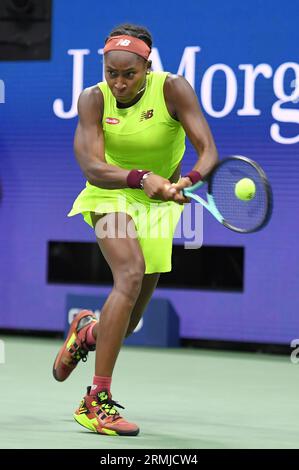 US Coco Gauff plays against Russian Anastasia Potapova during their ...