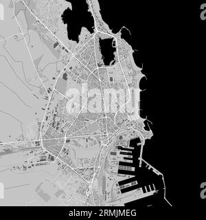 Black Constanta city map, detailed administrative area Stock Vector ...