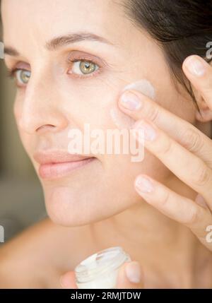 Moisturizing Cream close up -A cream is a preparation usually for ...