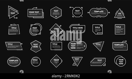 Callouts titles. Modern banner design with text and icons. Bar and ...