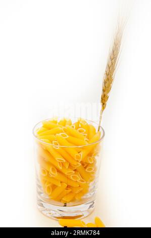 short Italian pasta penne with durum wheat grains Stock Photo - Alamy