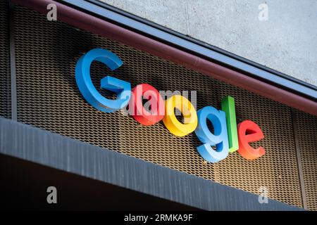 Google Logo, Office, Europaallee, City Centre, Zurich, Switzerland ...