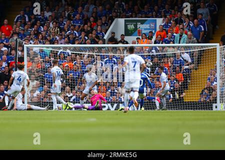Joe Rodon Of Leeds United scores a GOAL 1-1 and celebrates during the ...