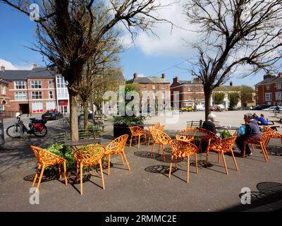Town Square, Crediton, Devon Stock Photo - Alamy