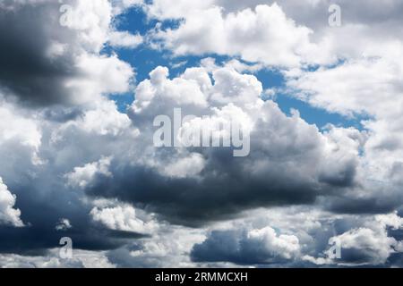 Cumulus and Cumulonimbus Capillatus are low clouds Stock Photo - Alamy