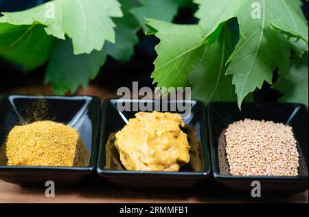 medium hot mustard with typical African spices like chakalaka Stock ...