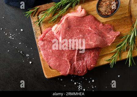 raw ribeye steak from marble beef isolated Stock Photo - Alamy