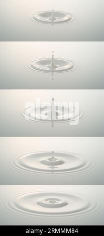 Drop of Milk Falling Stock Photo - Alamy