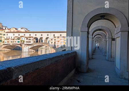 Lungarno degli Archibusier, (Vasari Corridor) of Renaissance ...