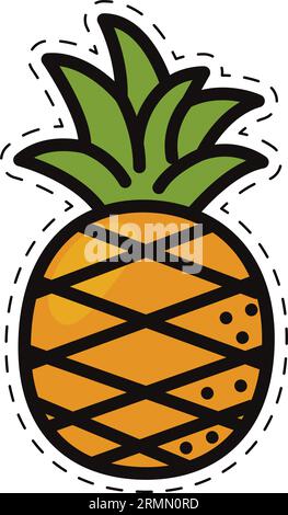 fresh pineapple fruit isolated icon vector illustration design Stock ...