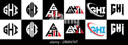 GHI triangle letter logo design with triangle shape. GHI triangle logo ...