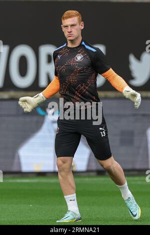 Mackenzie Chapman #13 of Blackpool during the pre-game warm up ahead of ...