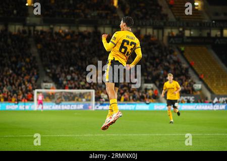 Wolverhampton Wanderers' Nathan Fraser celebrates scoring his sides ...