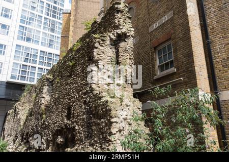 The remains of the London Wall (AD 200) that surrounded Londinium ...