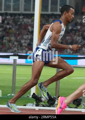 David SOMBE of FRA Final 4X400 M METRES RELAY MEN during the World ...