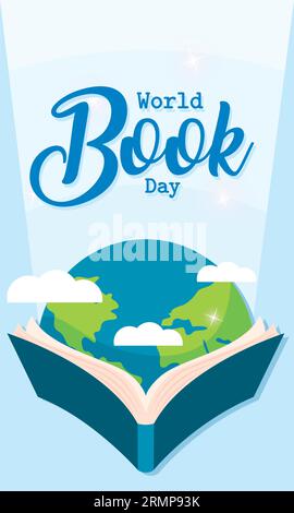 Open Book Earth Library Read School Education Global Knowledge Concept ...