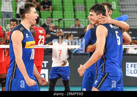 Simone Gianelli, Alessandro Michieletto, Yuri Romano, Roberto Russo (Italy). Volleyball World ...