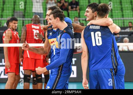 Simone Gianelli, Alessandro Michieletto, Yuri Romano, Roberto Russo (Italy). Volleyball World ...