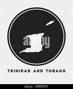Trinidad and Tobago map, stylish location icon with Trinidad and Tobago ...