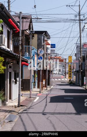 Japan, Kyushu. Bungo-takada Street Scene with Architecture ...