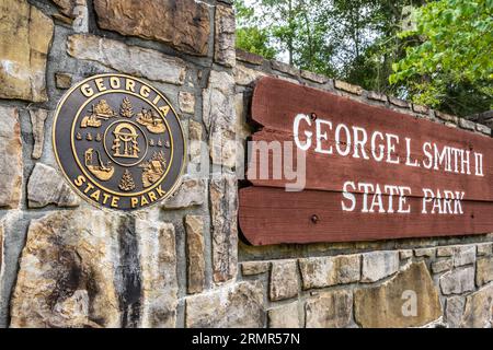 Entrance to Georgia L. Smith II State Park in Twin City, Georgia. (USA ...