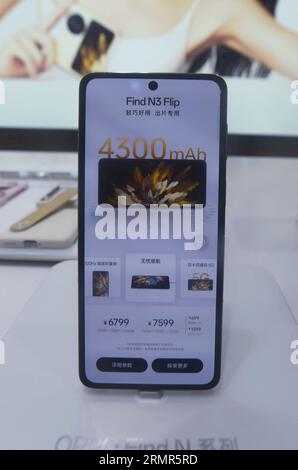 HANGZHOU, CHINA - AUGUST 30, 2023 - Photo taken on August 30, 2023 shows OPPO's new generation ...