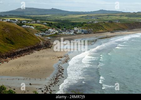 Aberdaron village and beach in July, Gwynedd, Wales Stock Photo - Alamy