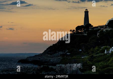 Lighthouse near Saint Jean Cap Ferrat, French Riviera, France Stock ...