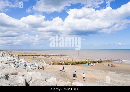 Withernsea East Yorkshire UK. Beach and Rock Armour Stock Photo - Alamy