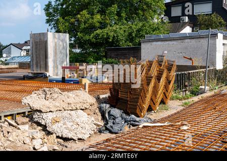 Concrete Blocks With Rebar House Foundation Construction Site Stock ...