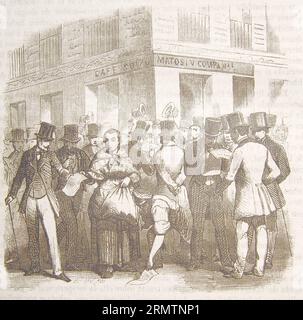 The July revolution in Madrid, 1854 Stock Photo - Alamy