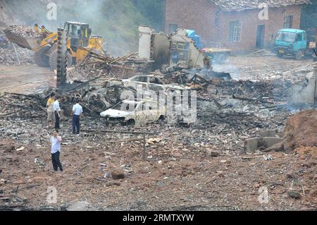 FIREWORK FACTORY BLAST Stock Photo - Alamy