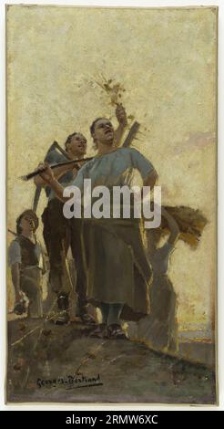 Georges Bertrand - Esquisse pour la salle à manger de l'Hôtel de Ville de Paris , Hymne de la ...