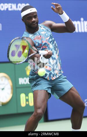 Frances Tiafoe in action on day two of the cinch Championships at The ...