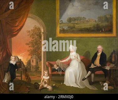 Portrait of Robert Mynors and His Family, 1797. James Millar Stock ...
