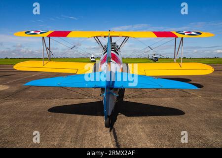 Vintage Boeing Stearman Kaydet 2 seat military bi plane trainer of the ...