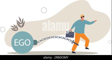 Show Me How Big is Your Ego, Vector Cartoon Stick Figure Illustration ...