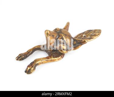 Antique 1920-30s cast brass fox door knocker Stock Photo - Alamy