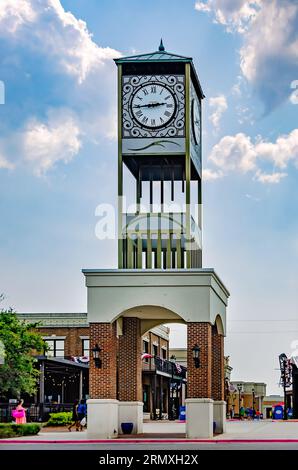 The OWA Parks and Resort clock tower is pictured at the entrance to ...