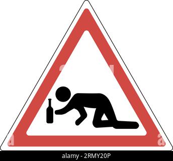 Anti alcohol signs man drunk reaching for alcohol bottle addiction ...