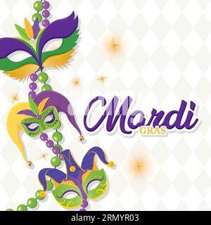 Mardi gras masks and hat vector design Stock Vector Image & Art - Alamy