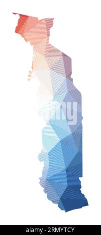 Network map of Togo. country digital connections map. Technology, internet, network ...