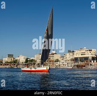 Egyptian felucca or faluka a traditional arabic wooden sailing boat ...