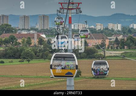 Seilbahn, Bundesgartenschau 2023, Mannheim, Baden-Württemberg, Deutschland Stock Photo - Alamy