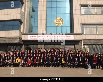People pose for a photo in Pyongyang on Dec. 31, 2024, ahead of New ...