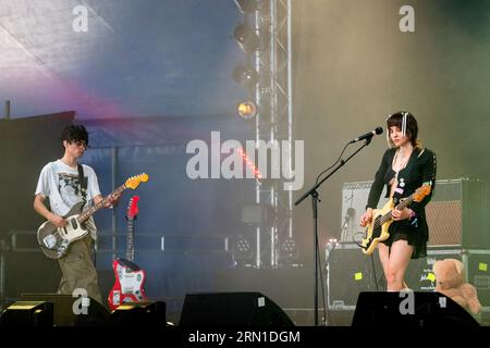 Keyan Zand and Alex Brady of Julie – a band from Orange County – at ...